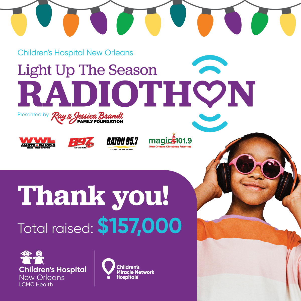Radiothon raises $157,000 for Children's Hospital New Orleans